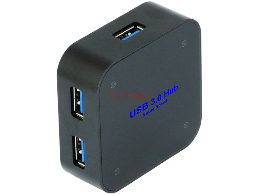 Super Speed 5Gbps USB 3.0 4 Ports Hub Individual Port Indicator ...